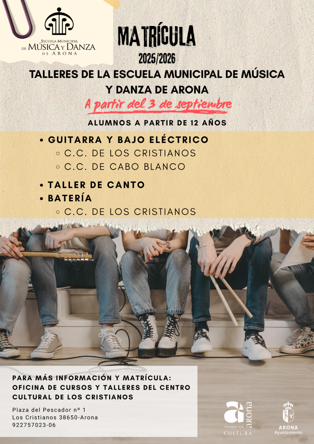 Matrícula abierta para cursos y talleres 2025/2026 en Arona | Canarias ...